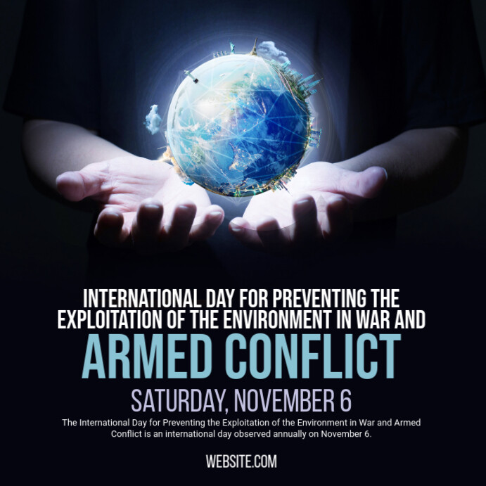 Environment in War and Armed Conflict Template | PosterMyWall