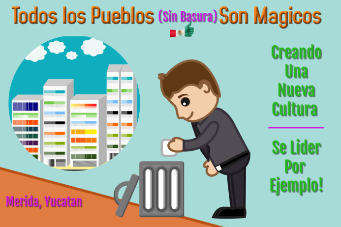 environment/No basura/Don't litter Template | PosterMyWall