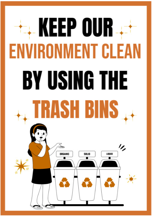 Environmental sanitation sign design template | PosterMyWall