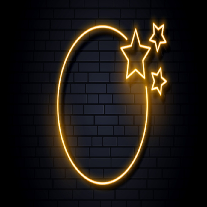 Copy of Eon signage frame with three stars | PosterMyWall