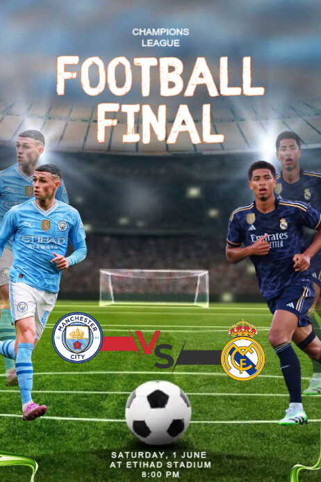 Copy of Epic Football Final Matchday Template | PosterMyWall