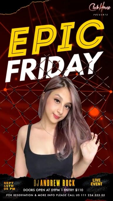 epic friday night party Template | PosterMyWall