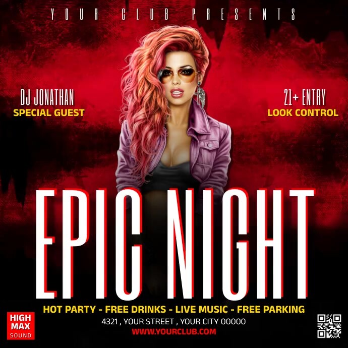 Modèle Epic Night | PosterMyWall