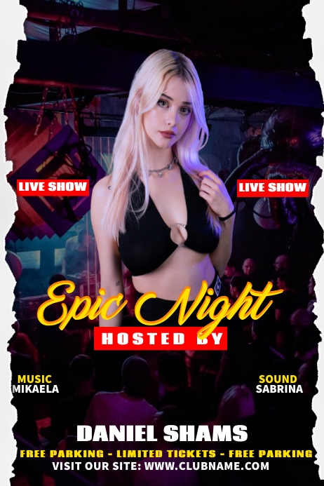 Epic Night Party Template | PosterMyWall