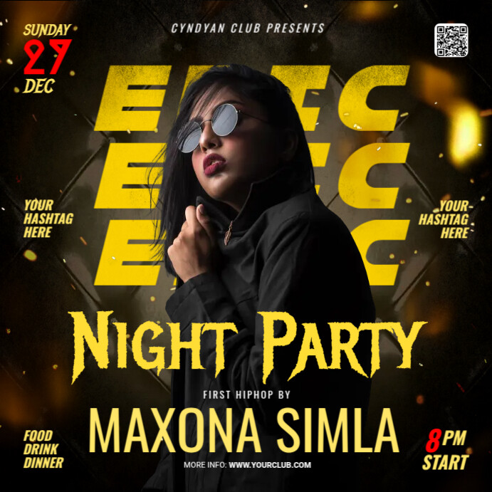 Epic Night Party Template | PosterMyWall