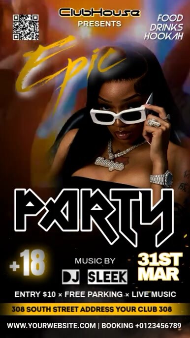 EPIC PARTY NIGHT FLYER TEMPLATE POSTER | PosterMyWall