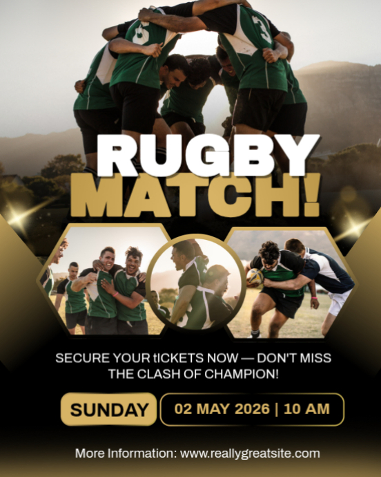 Epic Rugby Match Championship Event Template | PosterMyWall