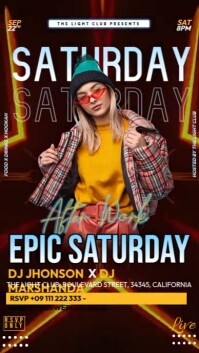 Saturday Party Video Template | PosterMyWall