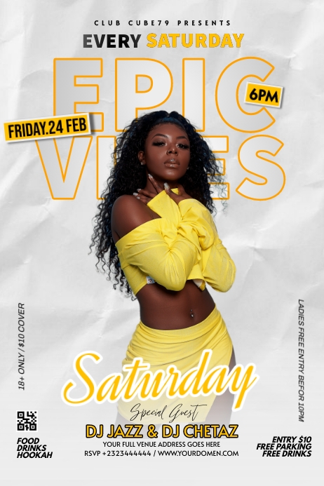 Copy of EPIC VIBES SATURDAY | PosterMyWall