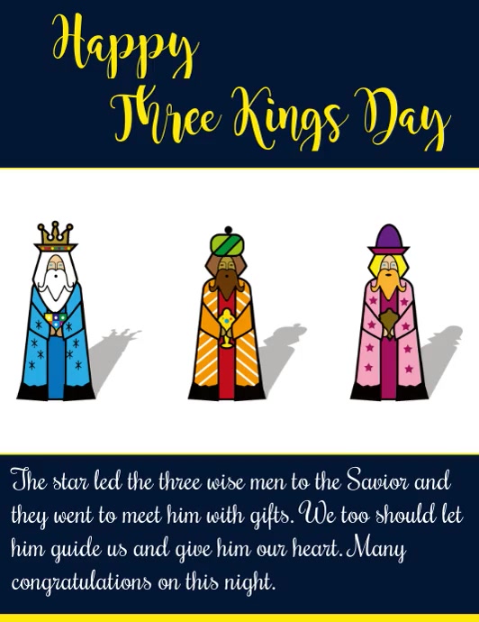 Epiphany, Three Kings Day Template | PosterMyWall
