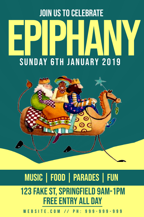 Epiphany Celebration Poster Template | PosterMyWall