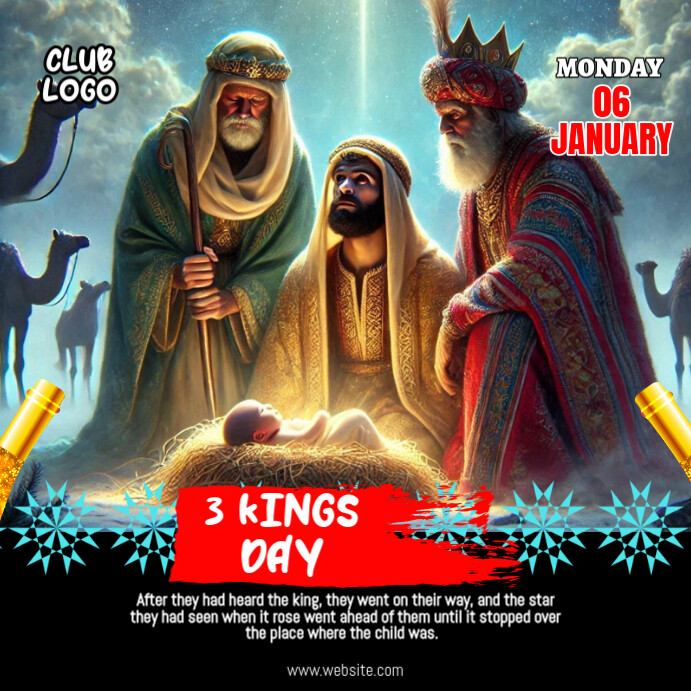 EPIPHANY DAY, 3 KINGS DAY DESIGN, INSTAGRAM POST Template | PosterMyWall
