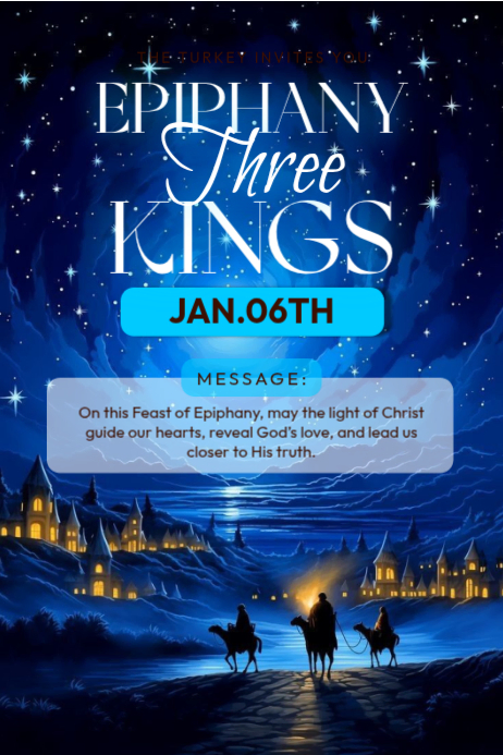 Epiphany Three Kings Message Template | PosterMyWall