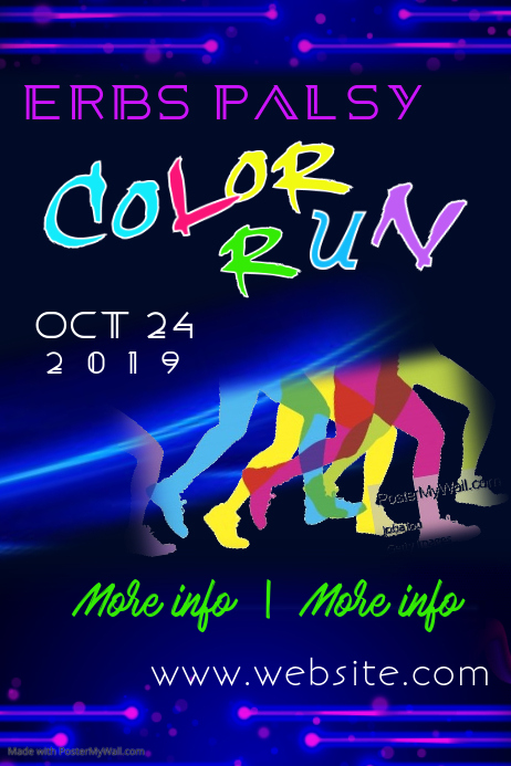 Copy of Erbs Palsy Color Run Poster | PosterMyWall