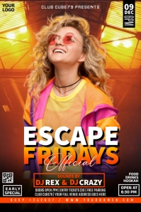 ESCAPE FRIDAY Template | PosterMyWall