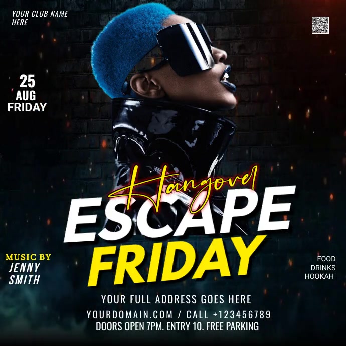 ESCAPE FRIDAY Template | PosterMyWall