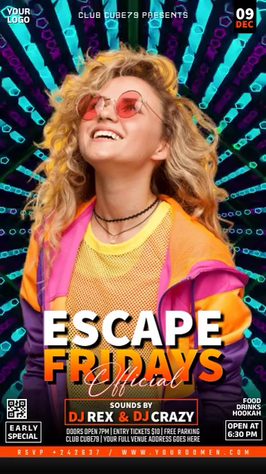 Plantilla de ESCAPE FRIDAY | PosterMyWall