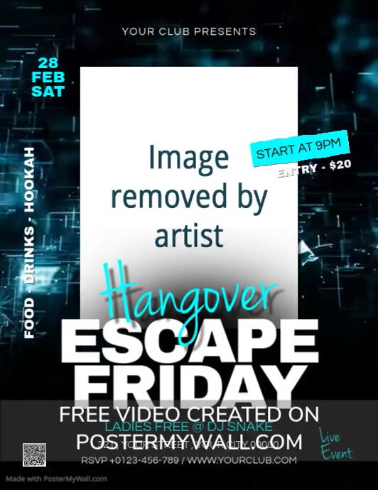 Escape Friday Hangover Template | PosterMyWall