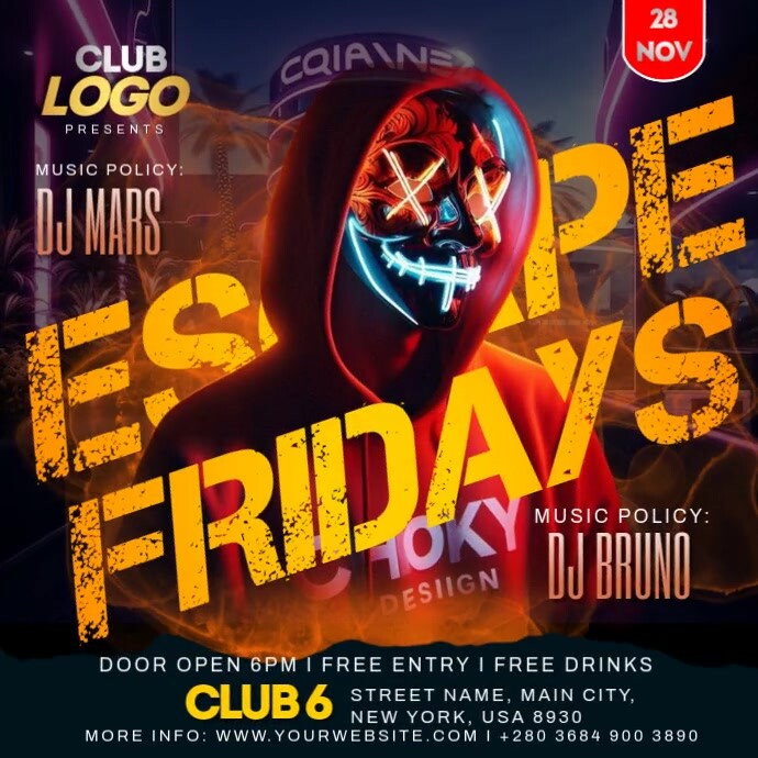 Plantilla de Escape Friday Party | PosterMyWall