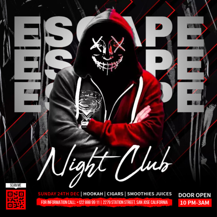 Escape Night Club Template | PosterMyWall
