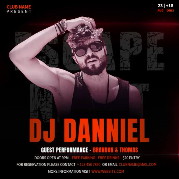 Modèle Escape Night Party Ads | PosterMyWall