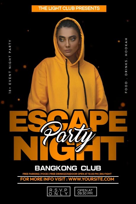 Plantilla de Escape Night Party | PosterMyWall