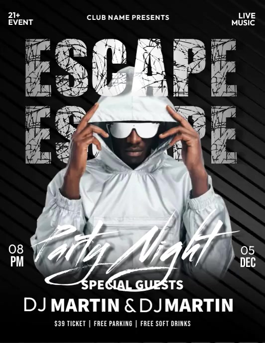 Escape Party Ads Template | PosterMyWall
