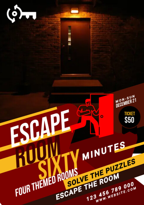 Copy of Escape Room Ad Template | PosterMyWall