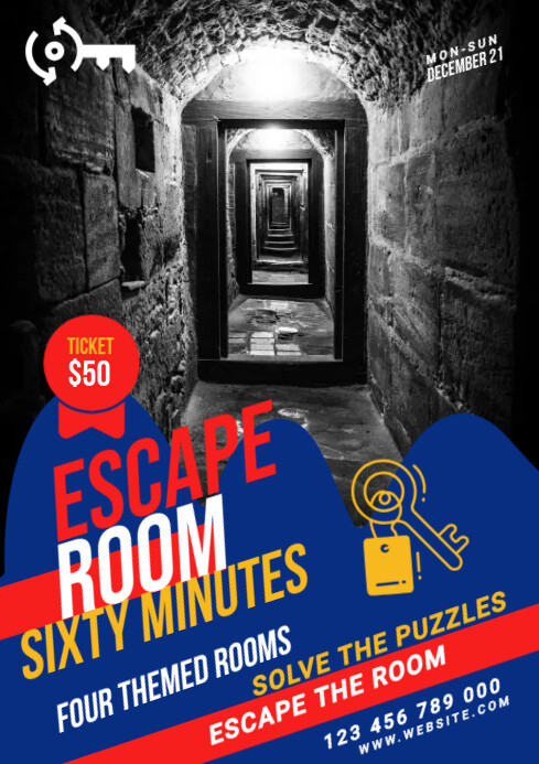 Plantilla de Escape Room Ad Template | PosterMyWall