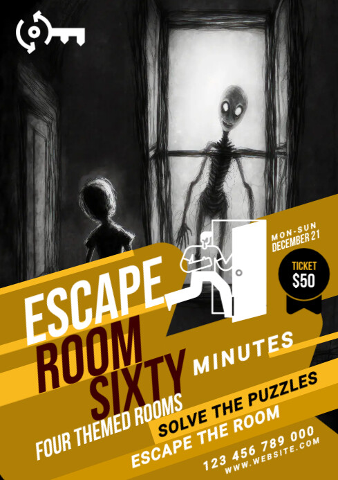 Escape Room Ad Template | PosterMyWall