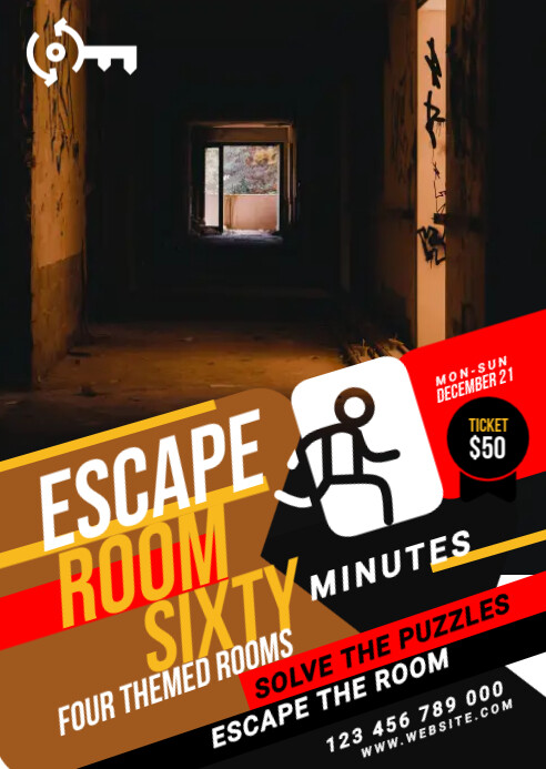 Plantilla de Escape Room Ad Template | PosterMyWall