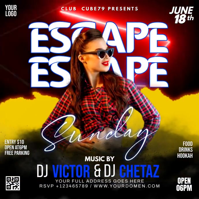 Escape sunday Template | PosterMyWall