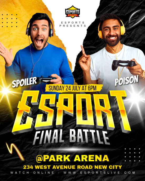 Copy of Esports Fifa football playstation online electronic computer ...