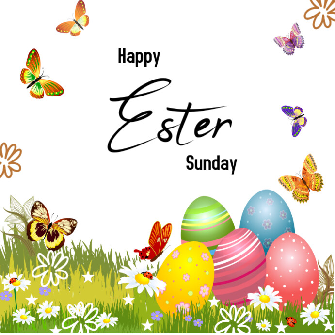 ester sunday happy ester sunday card Template | PosterMyWall