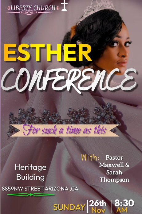 esther conference Template | PosterMyWall