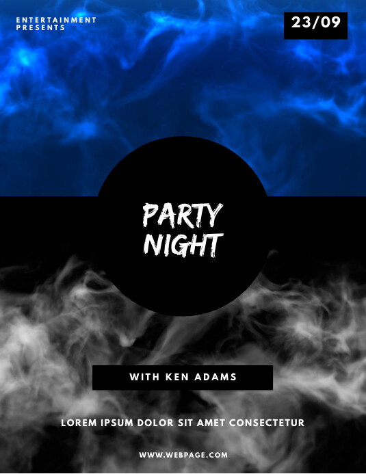 Estonia Smoke Party Flyer template | PosterMyWall