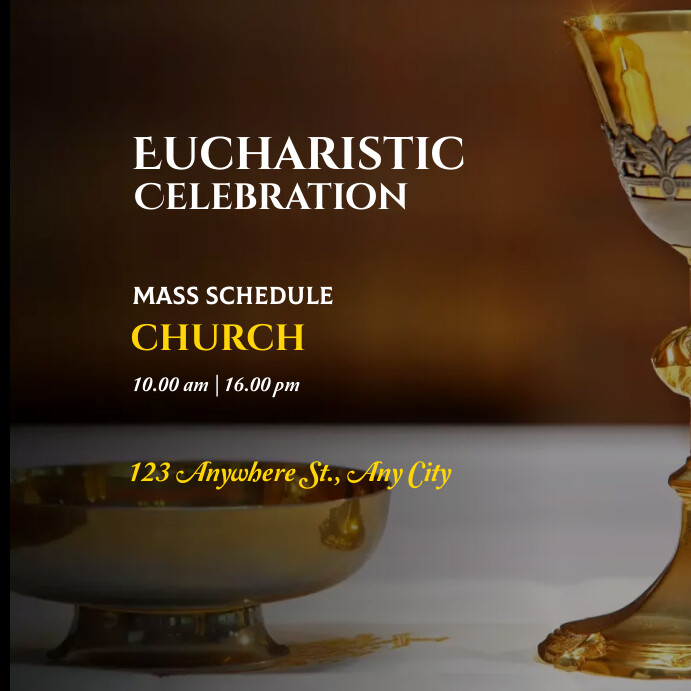 Eucharistic Celebration Flyer Template | PosterMyWall