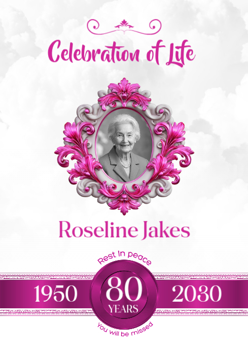 Eulogy cover page design template | Eulogy front cover design ...
