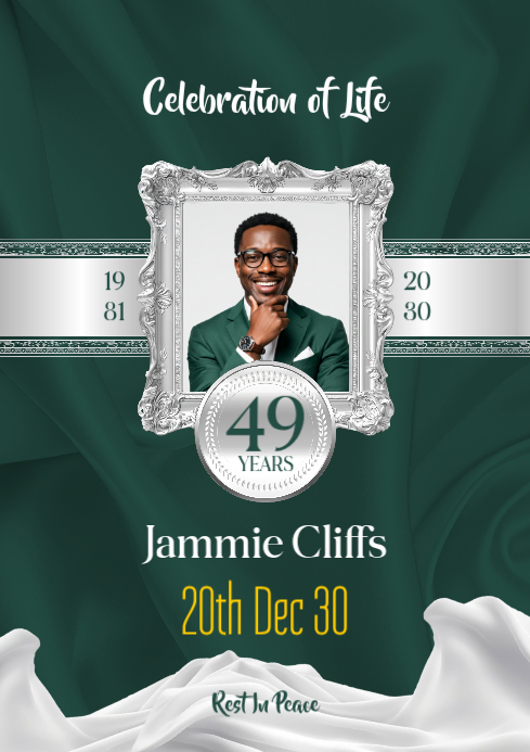 Plantilla de Eulogy cover page design template | Eulogy front cover ...