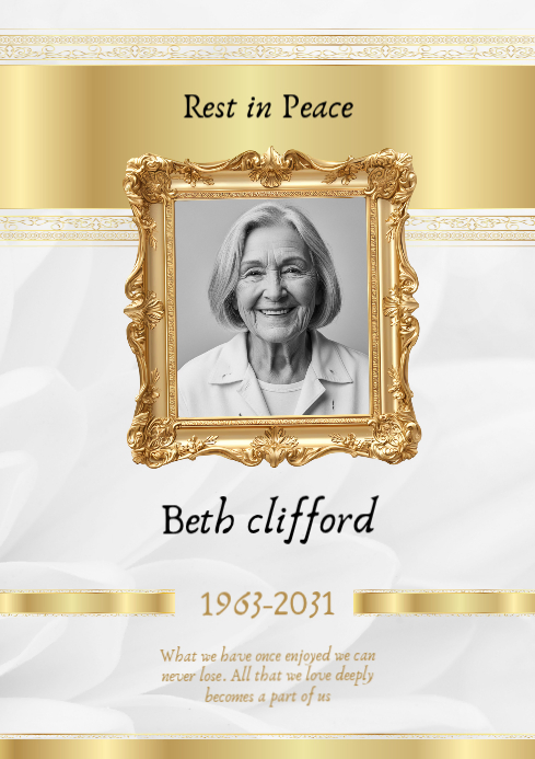 Eulogy cover page design template | Eulogy front cover design ...