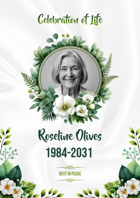Eulogy cover page design template | Eulogy front cover design ...