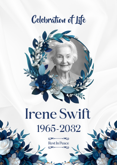 Eulogy cover page design template | Eulogy front cover design ...