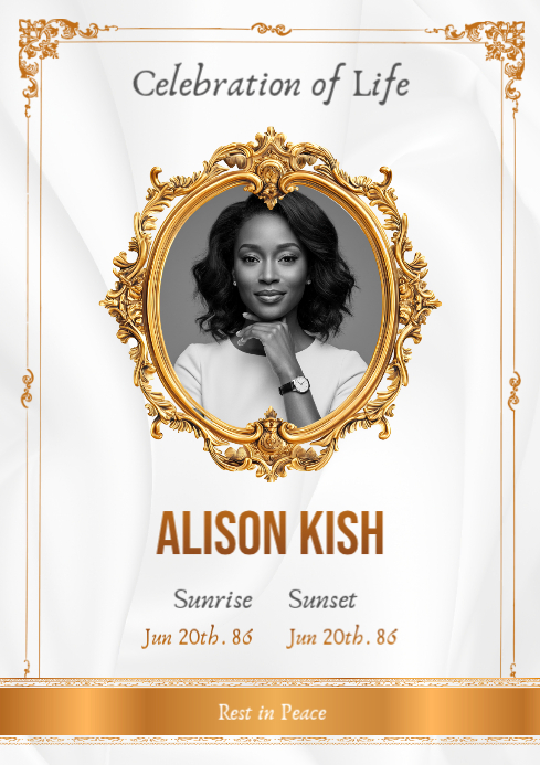 Eulogy cover page design template | Eulogy front cover design ...