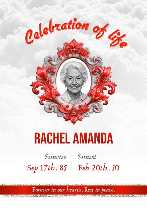 Eulogy Cover page design template | Eulogy front cover design ...