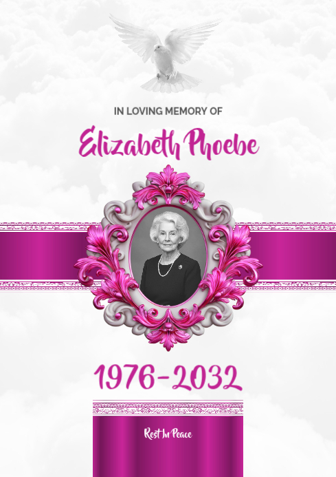Eulogy cover page design template | Eulogy front cover design ...
