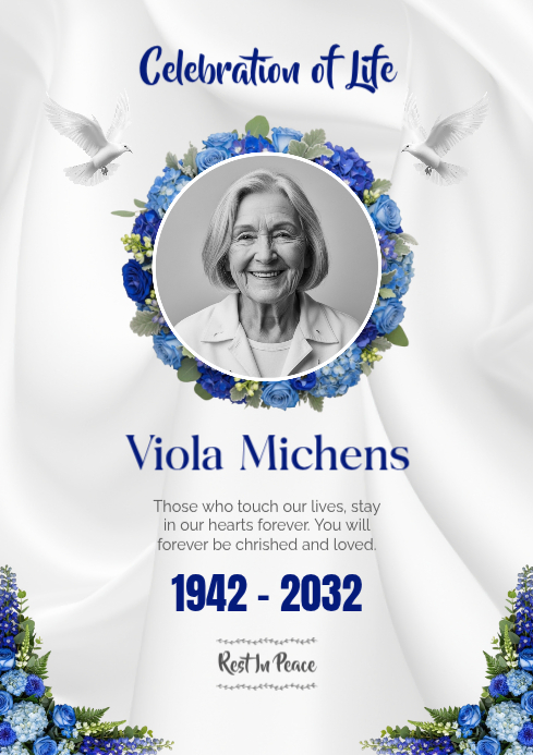 Eulogy cover page design template | Eulogy front cover design ...