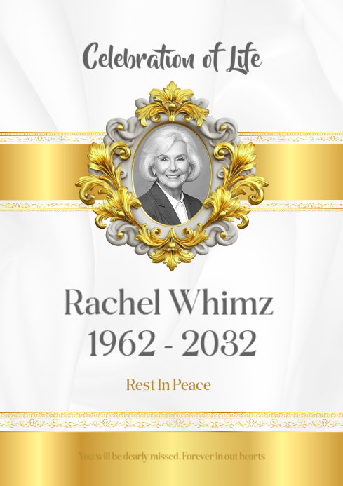 Eulogy cover page design template | Eulogy front cover design ...