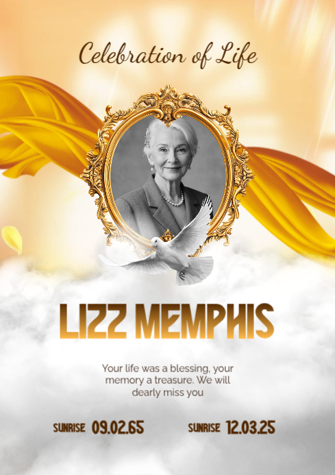 Eulogy cover page template design | PosterMyWall