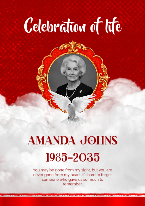 Eulogy front cover design template | PosterMyWall