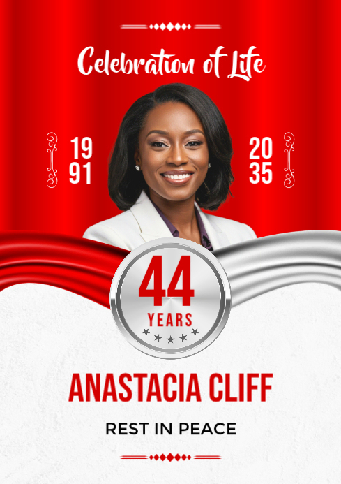 Plantilla de Eulogy front page design template | Eulogy cover page ...